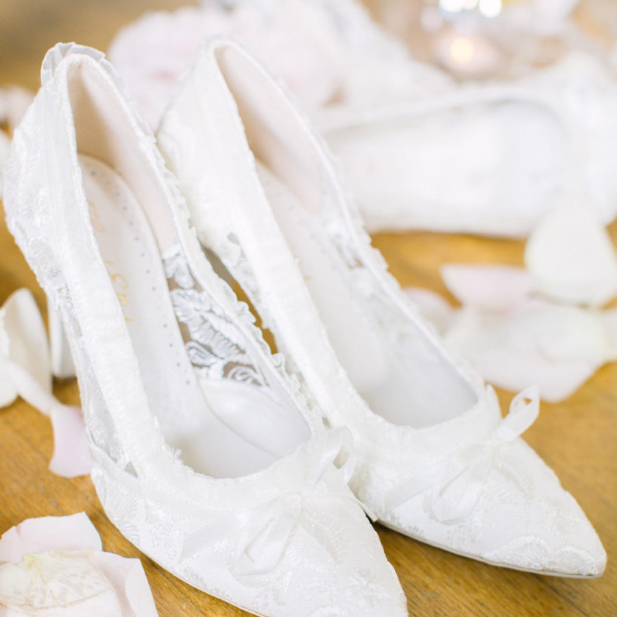 Ivory Lace Wedding Shoes Lace Bridal Shoes - House of Elliot